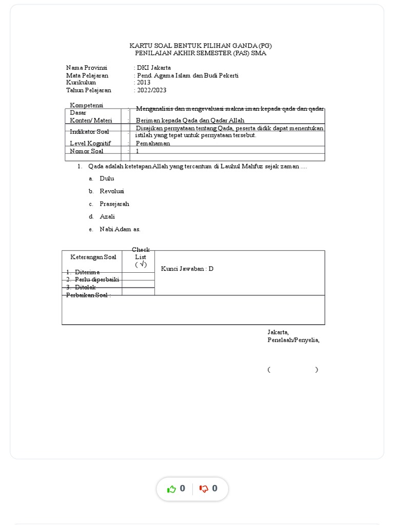 Kartu Soal Kelas Xii - Compress | PDF