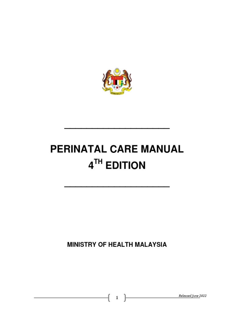 Perinatal Care Manual 4 Edition | PDF | Maternal Death | Childbirth