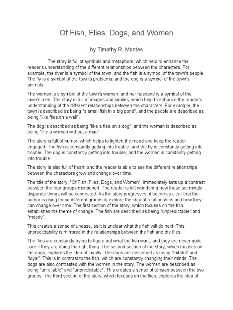 Of Fish, Flies, Dogs, and Women | PDF | Loyalty