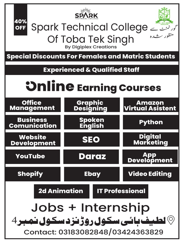 Spark Technical College Discounts & Courses | PDF