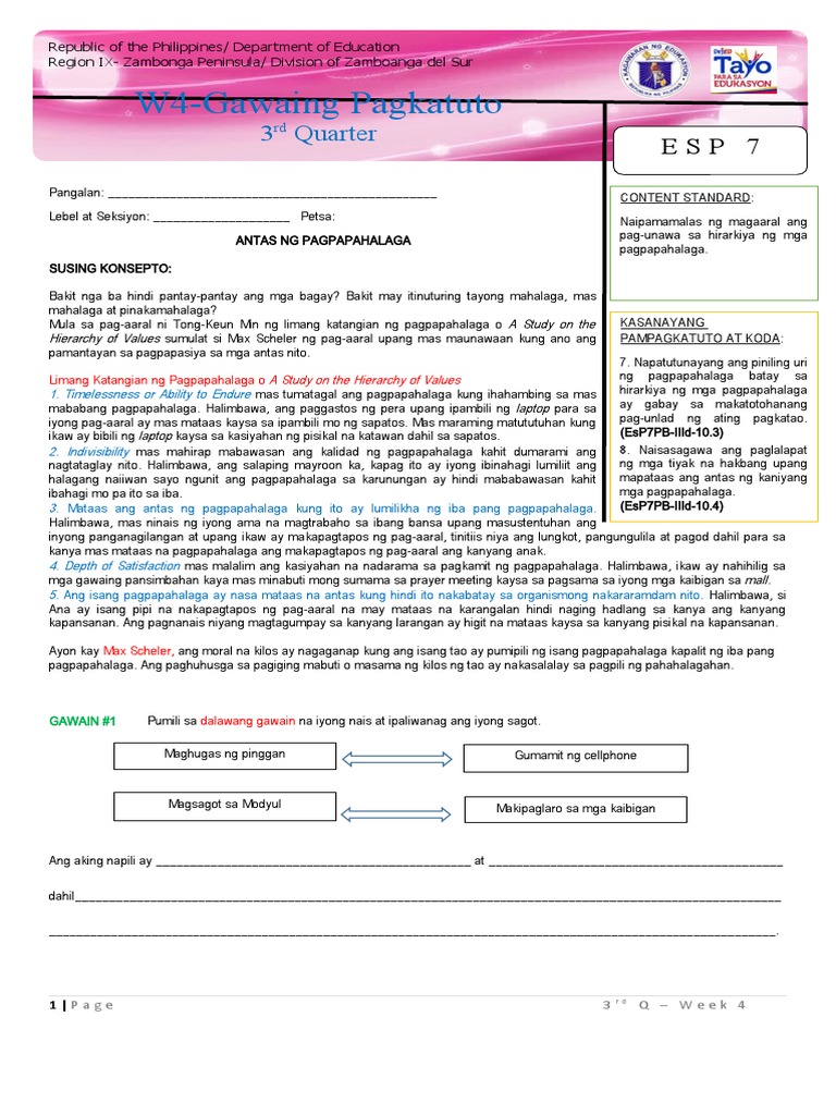 3rdQ-ESP-LAS 4 | PDF