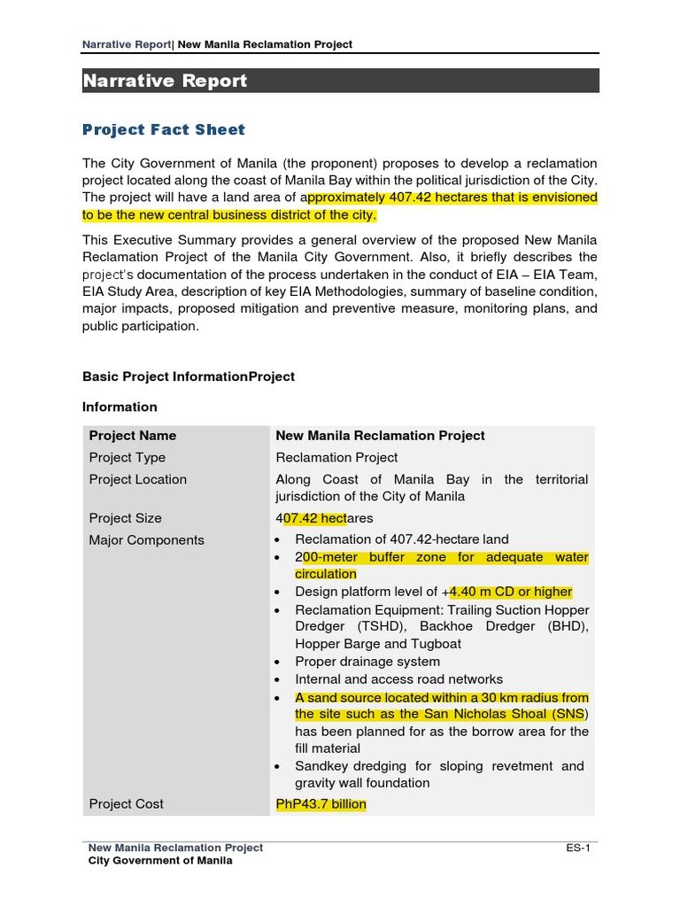 Narrative-Report Group1 | PDF | Environmental Impact Assessment | Flood