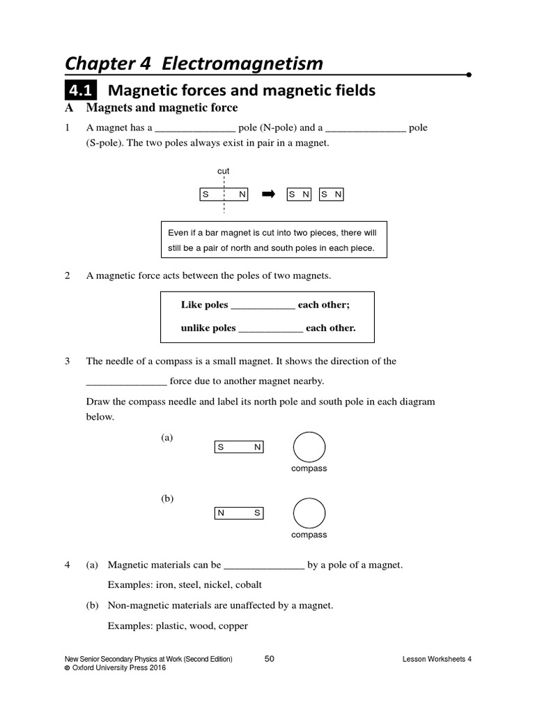 Chapter 4 Electromagnetism: Magnetic Forces and Magnetic Fields | PDF ...