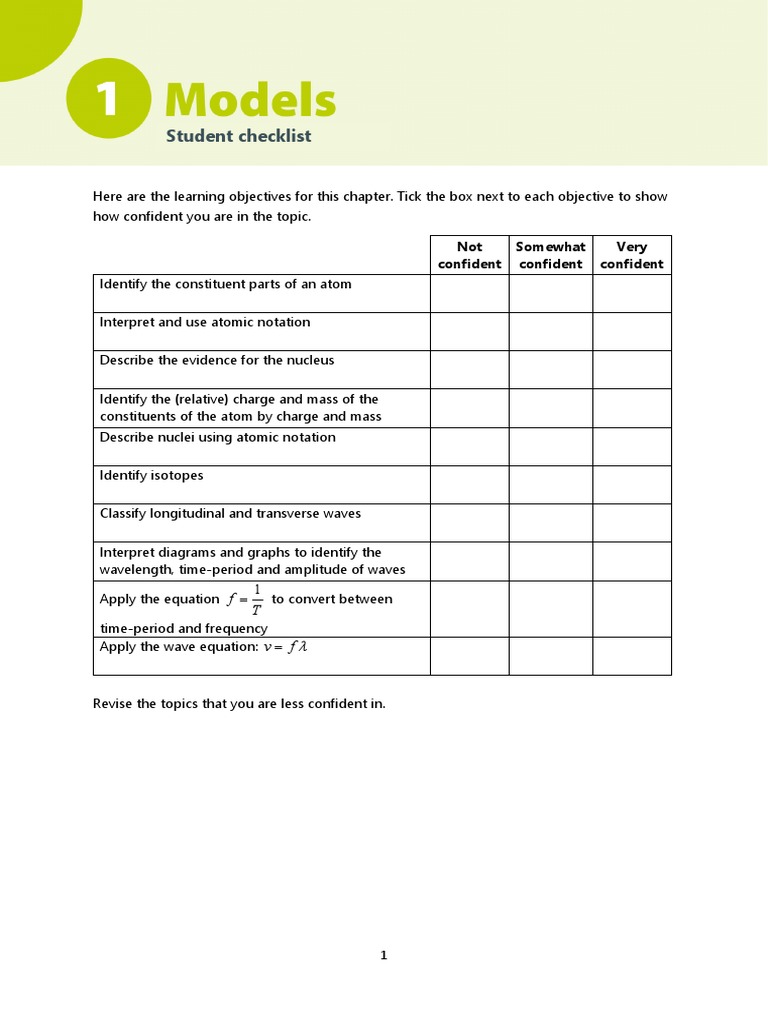 Myp Physics Student Checklists | PDF | Electromagnetic Radiation ...