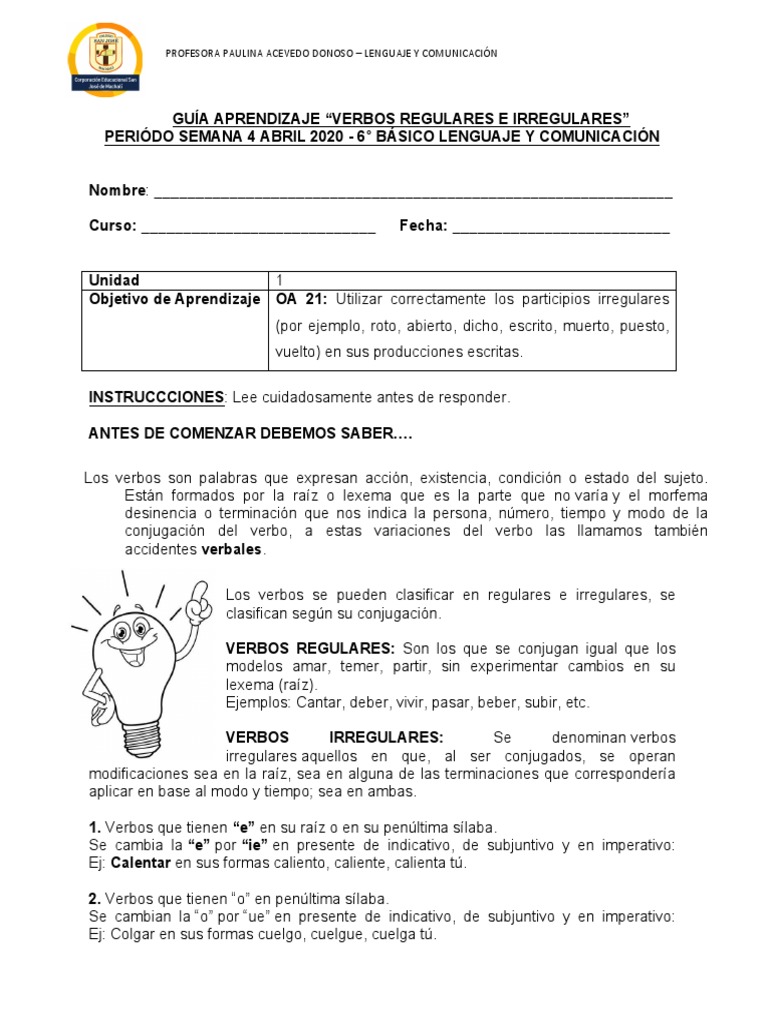 Conjugación de Verbos: Colgar y Más | PDF | Verbo | Conjugación gramatical