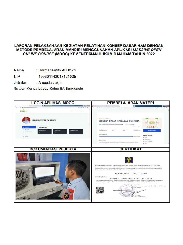 Contoh Laporan Kegiatan Mooc | PDF