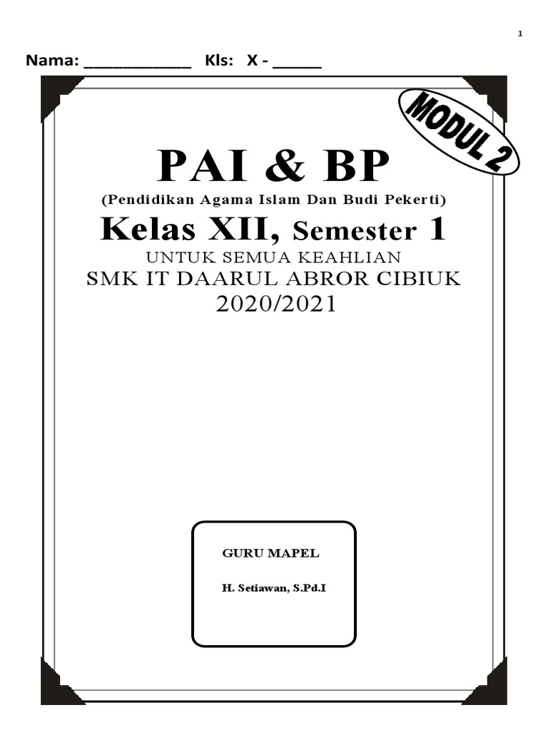 Modul No. 2 (Hari Akhir) Di Sali Ke Word | PDF