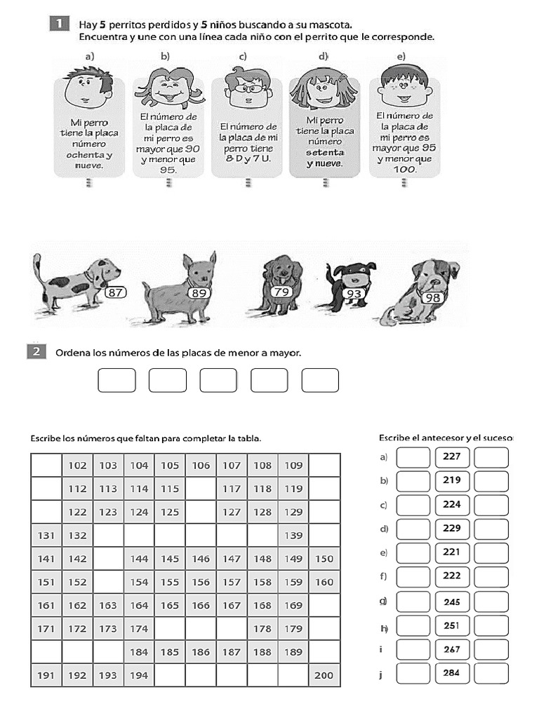 Guía - Números Hasta El 300 | PDF