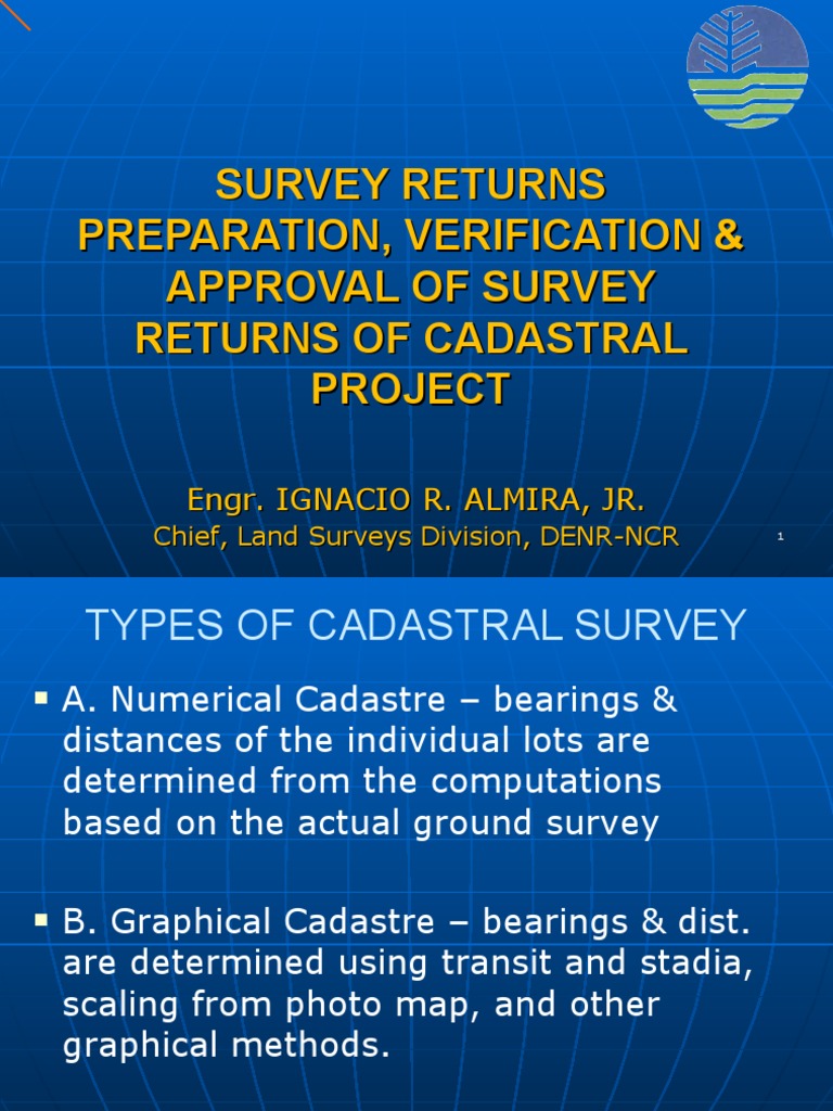 Cadastral Survey Returns Process | PDF | Surveying