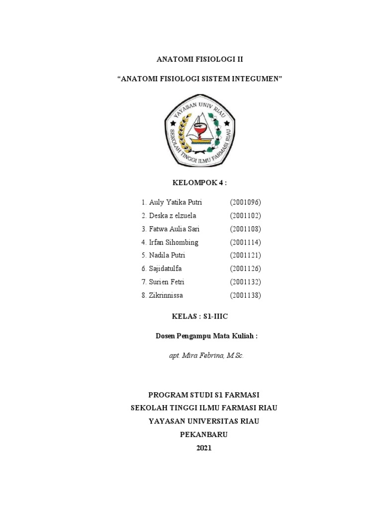 Kel 4 ANFISMAN II-Sistem Integumen | PDF | Pengembangan Diri