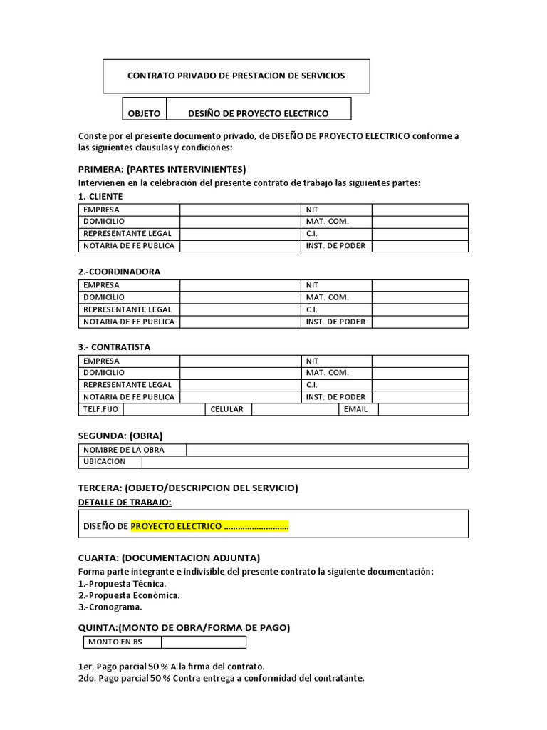 ITA 20221221 - Contrato Modelo - Electrico | PDF | Justicia | Crimen y ...