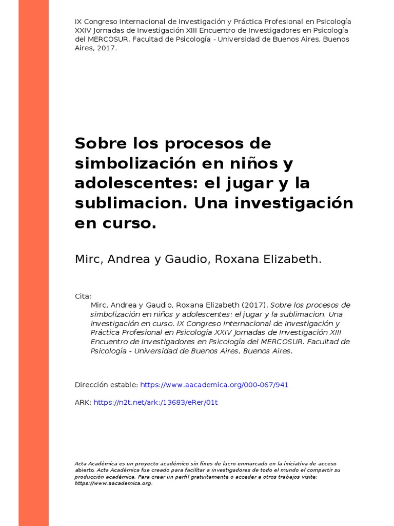 Mirc, Andrea y Gaudio, Roxana Elizabeth (2017) - Sobre Los Procesos de ...
