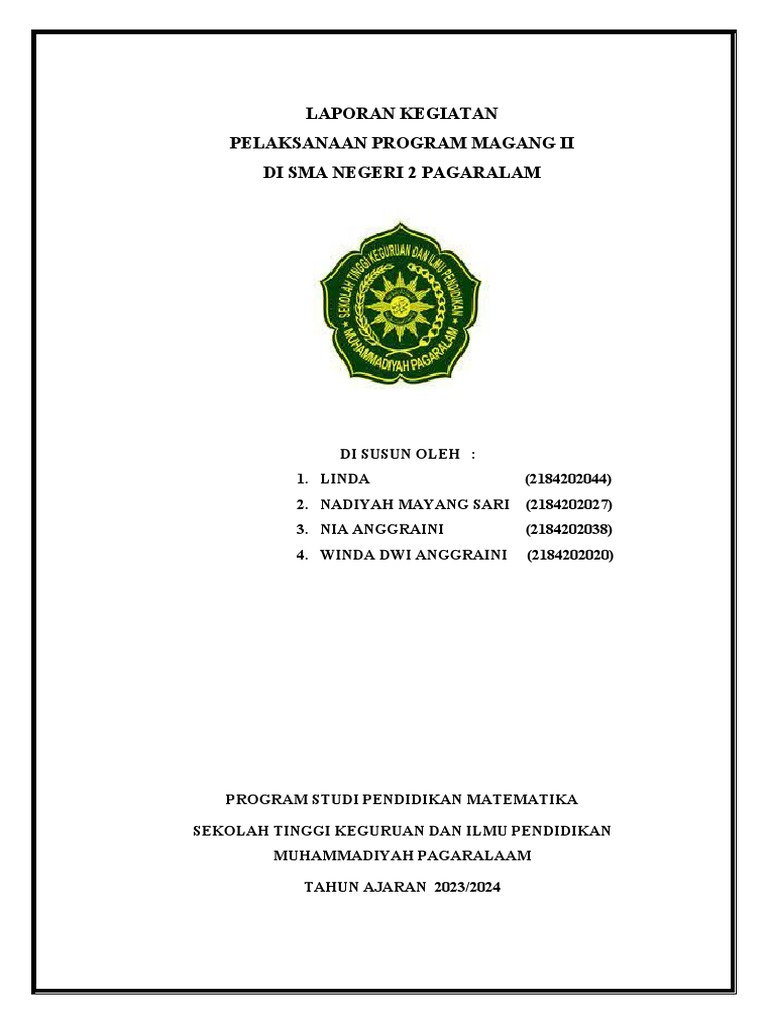 Laporan Kegiatan Magang Edit | PDF