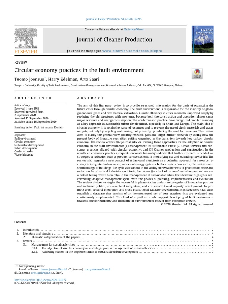 Circular Economy To Built Environmental | PDF | Sustainability | Economies