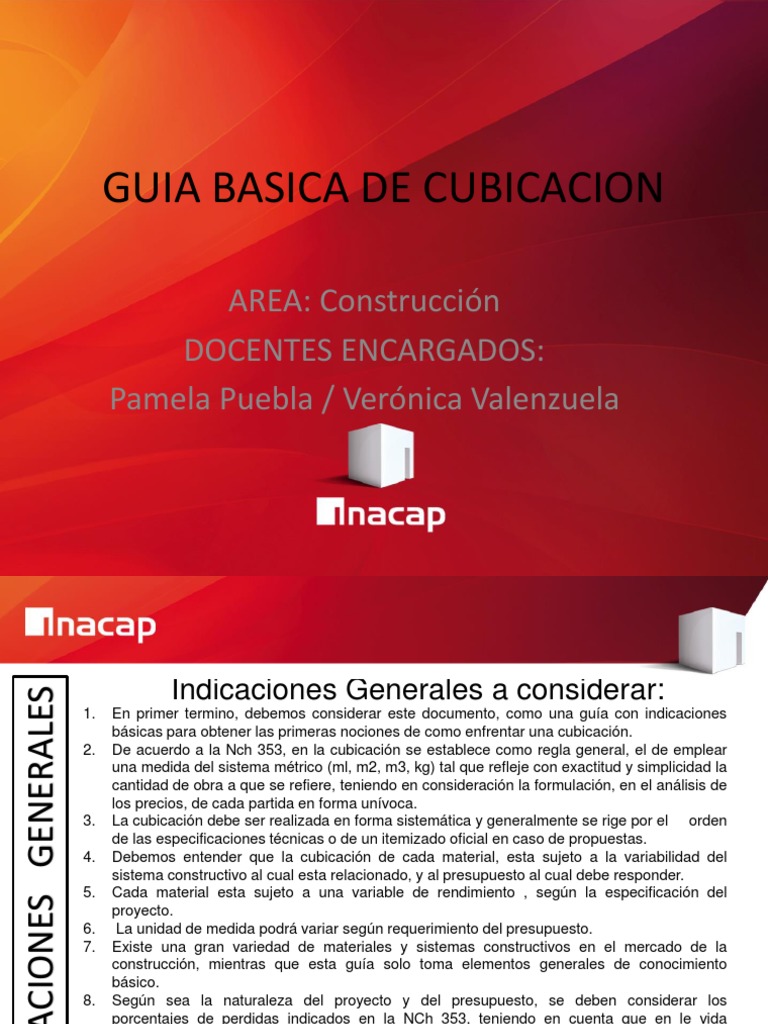 Guia Basica de Cubicacion | PDF | Presupuesto | Ladrillo