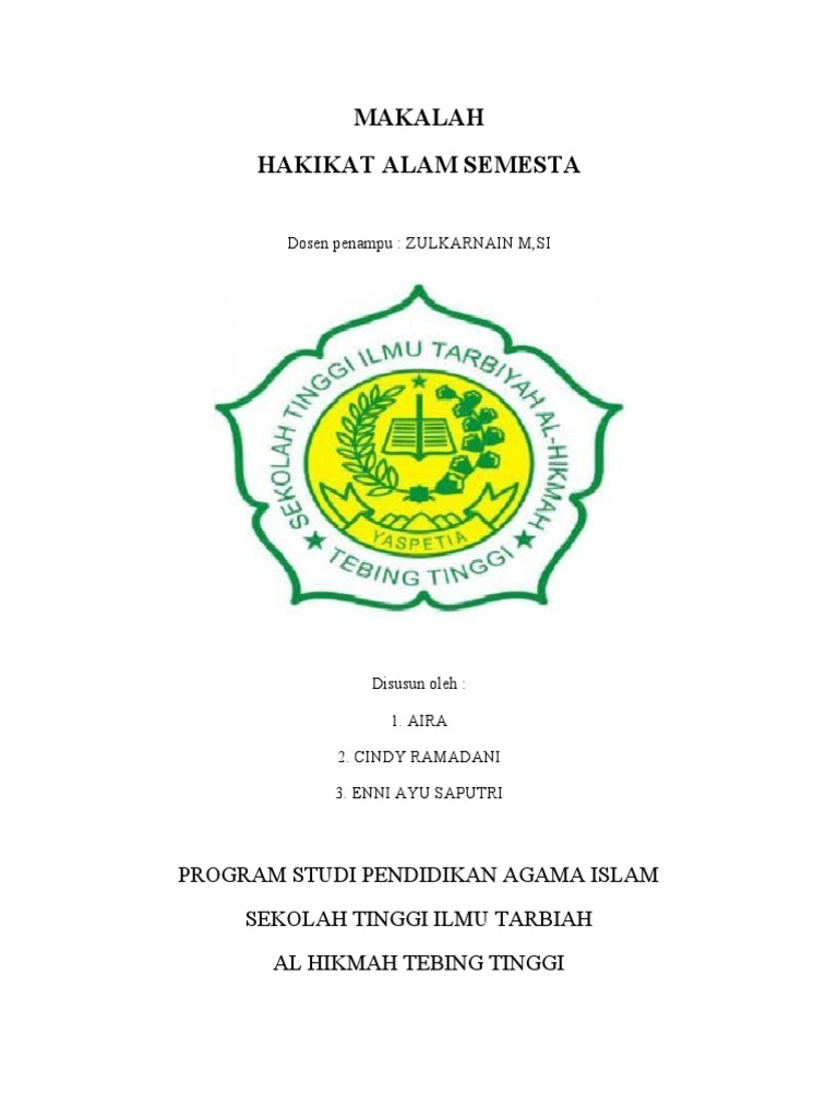 Makalah Hakikat Alam Semesta Kel 3 | PDF