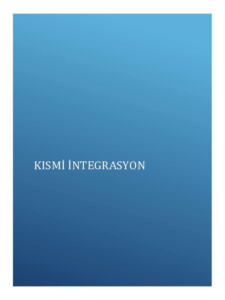 Kismi Integrasyon | PDF