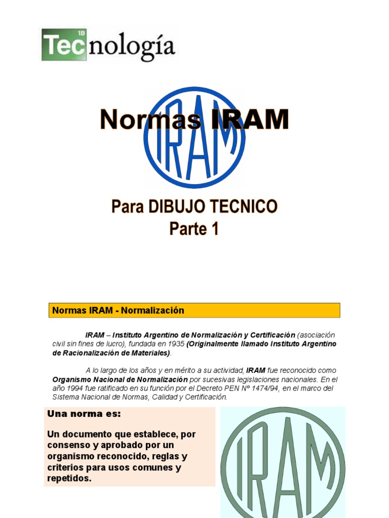 Normas Iram Dibujo Tc3a9cnico Prte1 | PDF | Metro | Diámetro