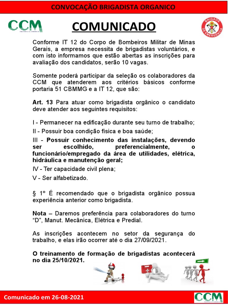 Convocação de Brigada | PDF