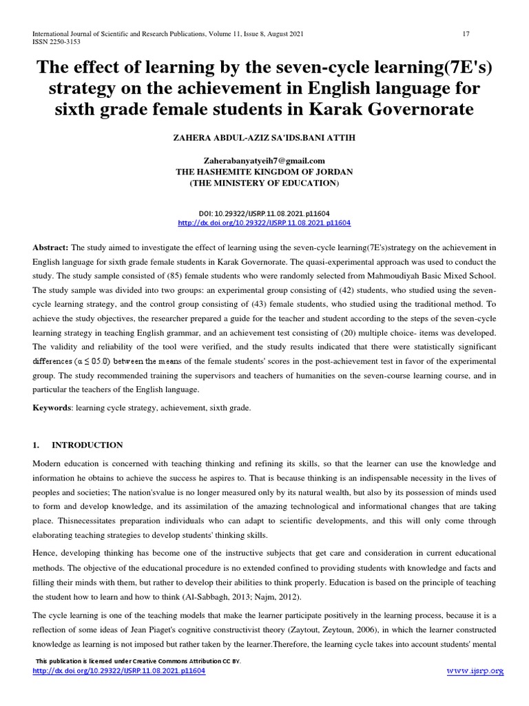 7E Learning Cycle | PDF | Constructivism (Philosophy Of Education ...