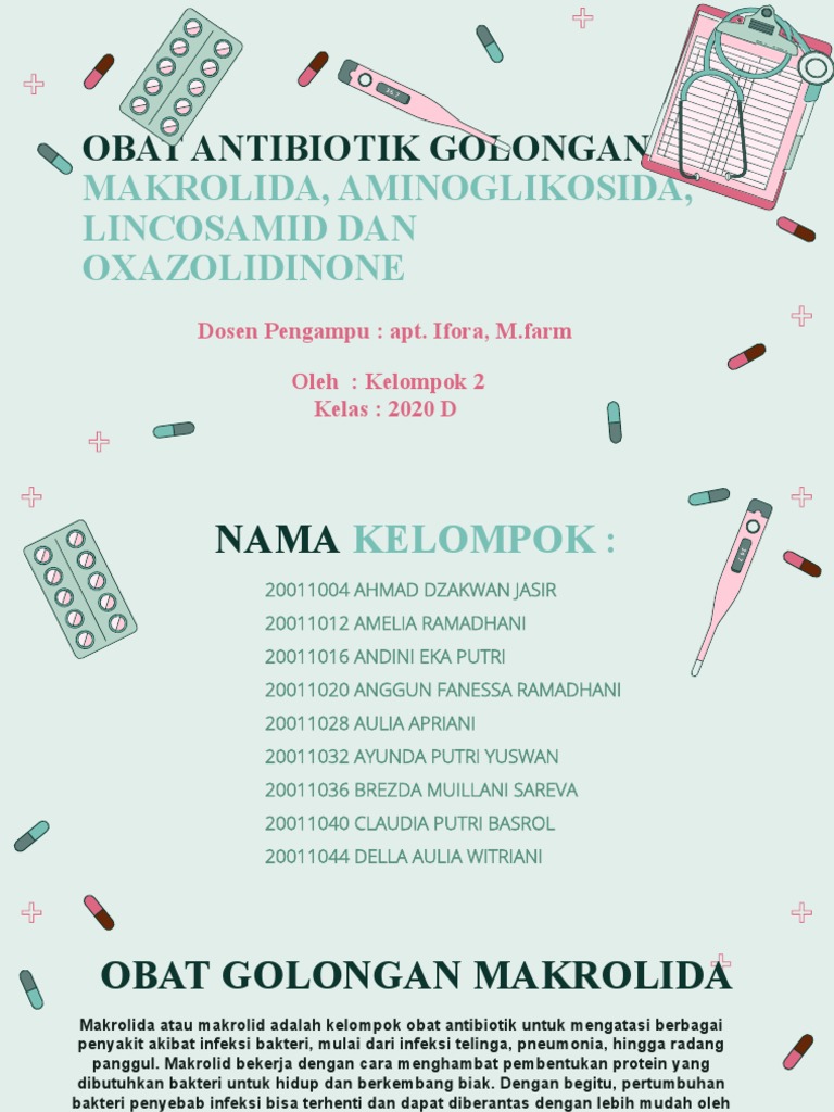 Jenis dan Spektrum Antibiotik Makrolida | PDF