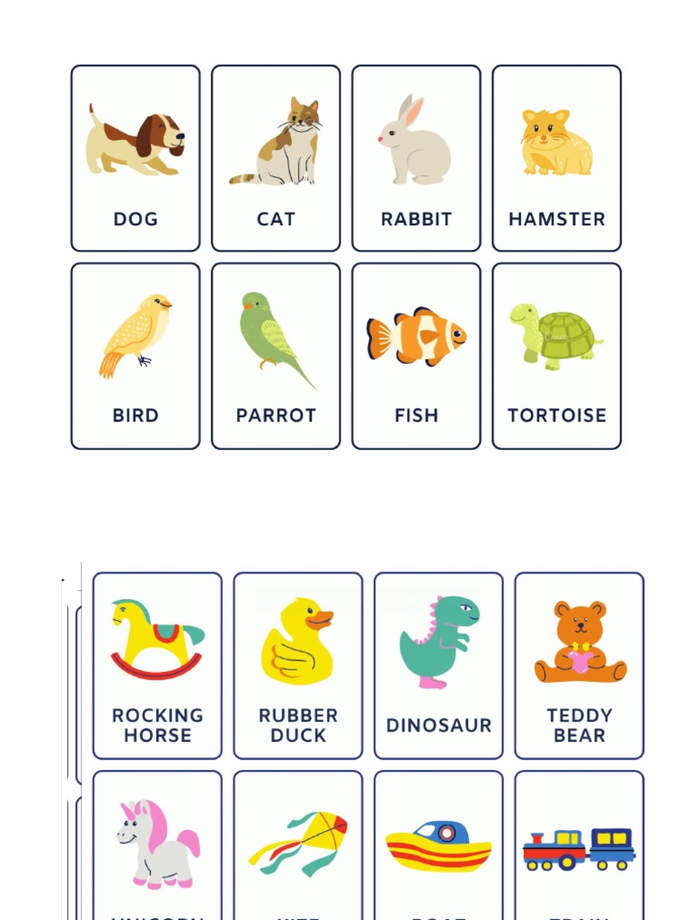 Animales, objetos y lugares | PDF