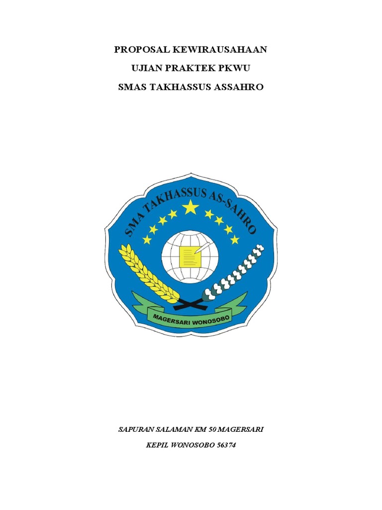 Proposal Kewirausahaan Ujian Praktek Pkwu Smas Takhassus Assahro | PDF