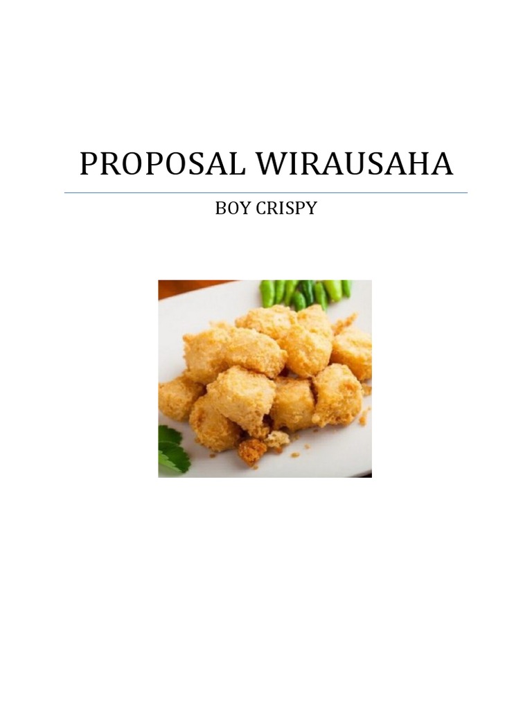 PROPOSAL WIRAUSAHA-1 | PDF