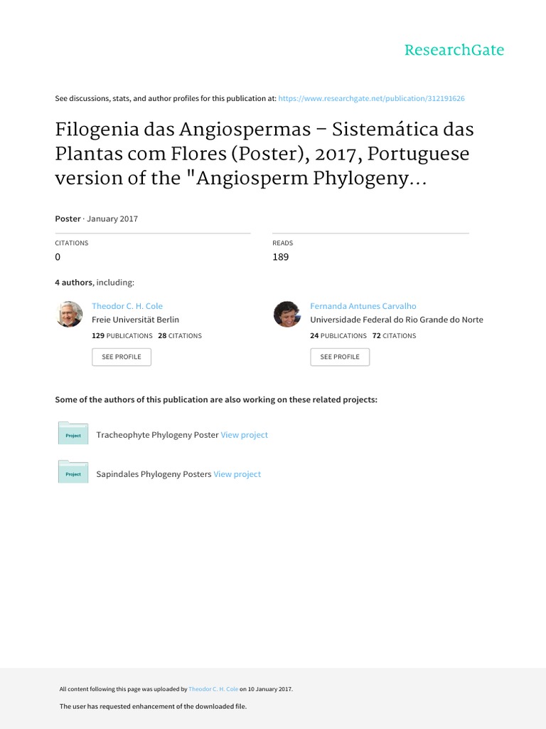 Apg IV Topology Portugues | PDF | Botânica | Plantas