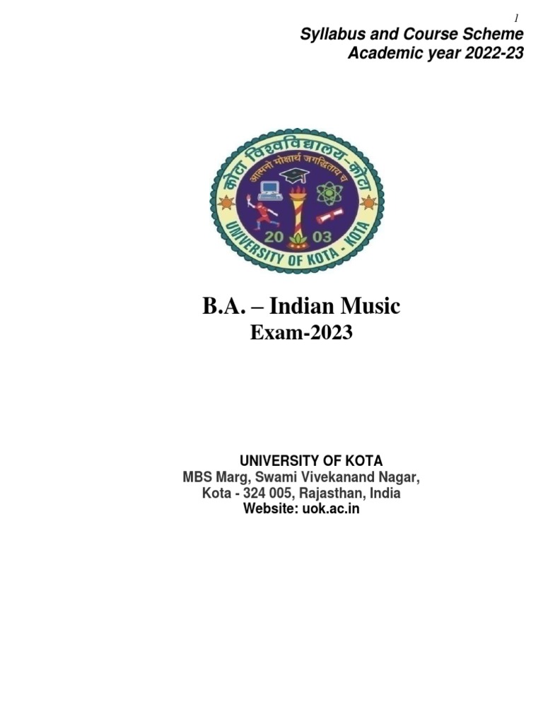 917 - B.A. Music | PDF | Performing Arts | Classical And Art Music ...