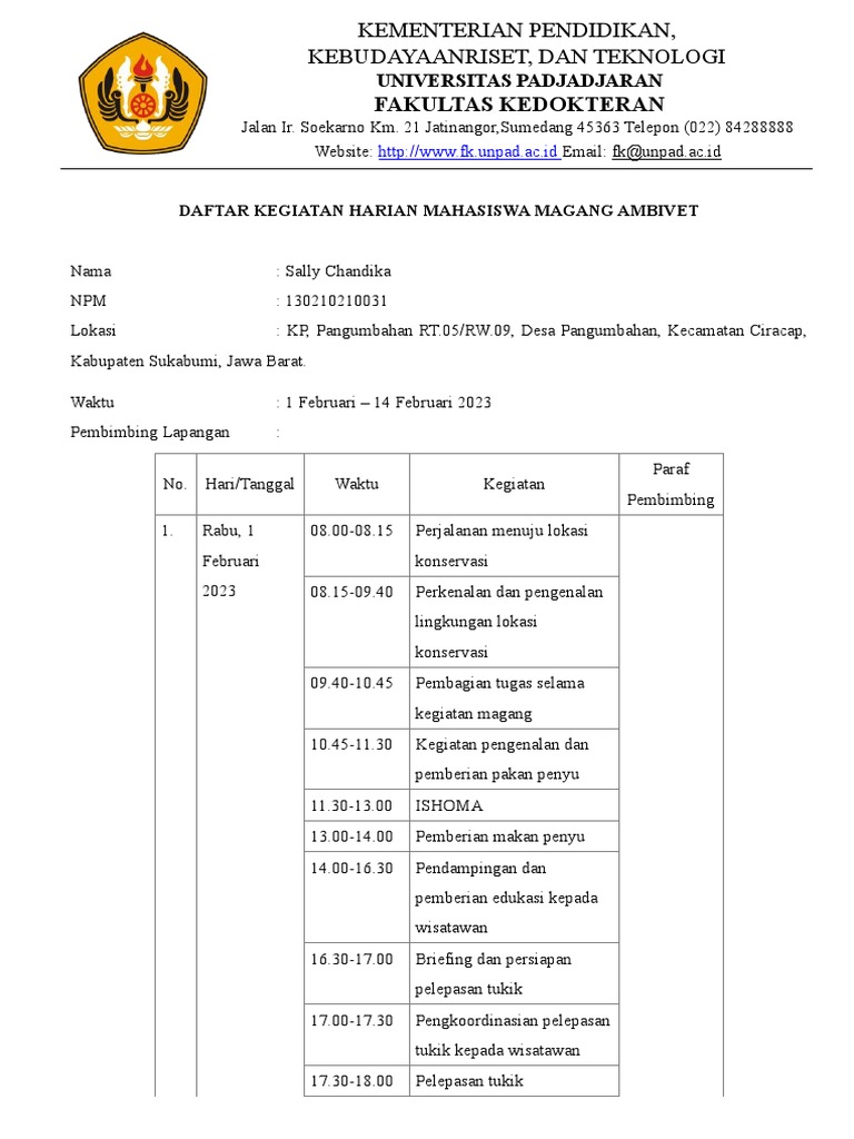 Logbook Magang Fixed PDF | PDF