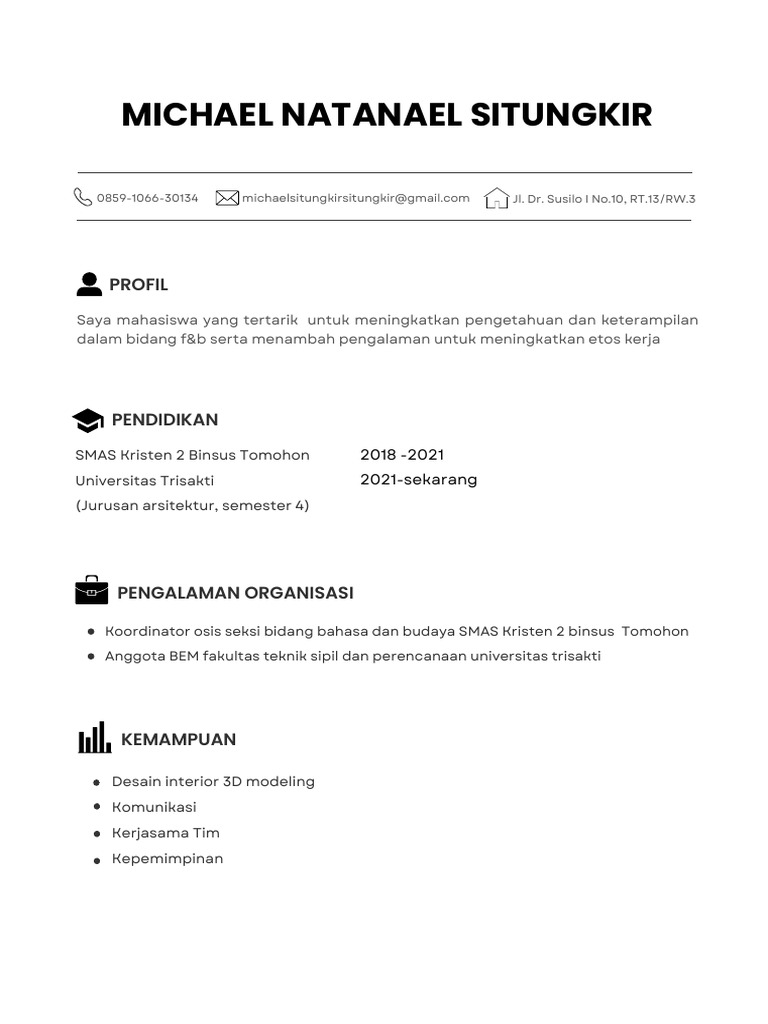 CV - Michael Natanael Situngkir | PDF