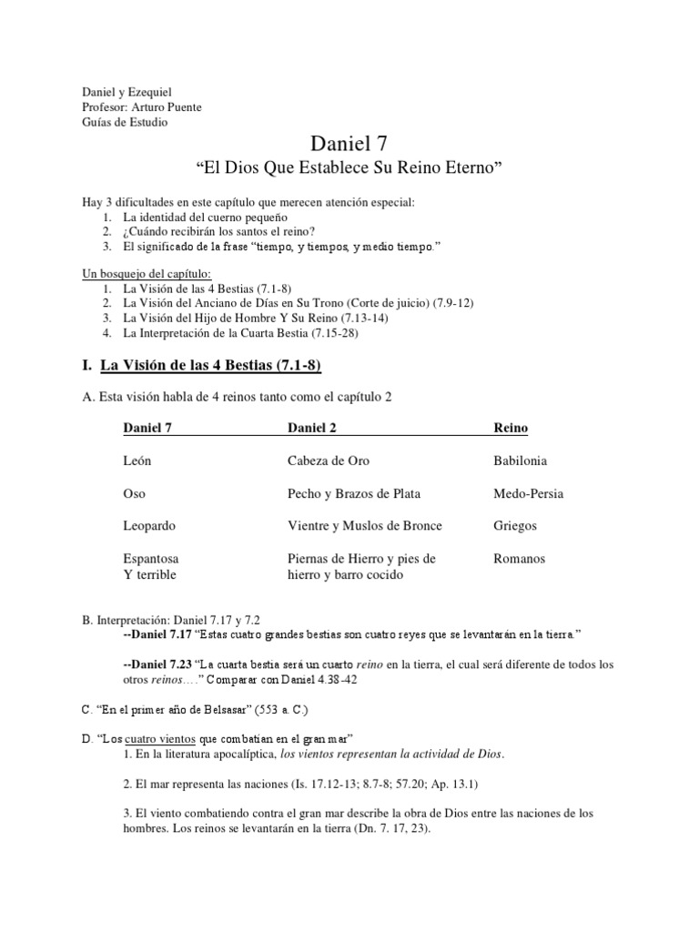 La Cuarta Bestia en Daniel 7 | PDF | Daniel (figura bíblica) | Jesús