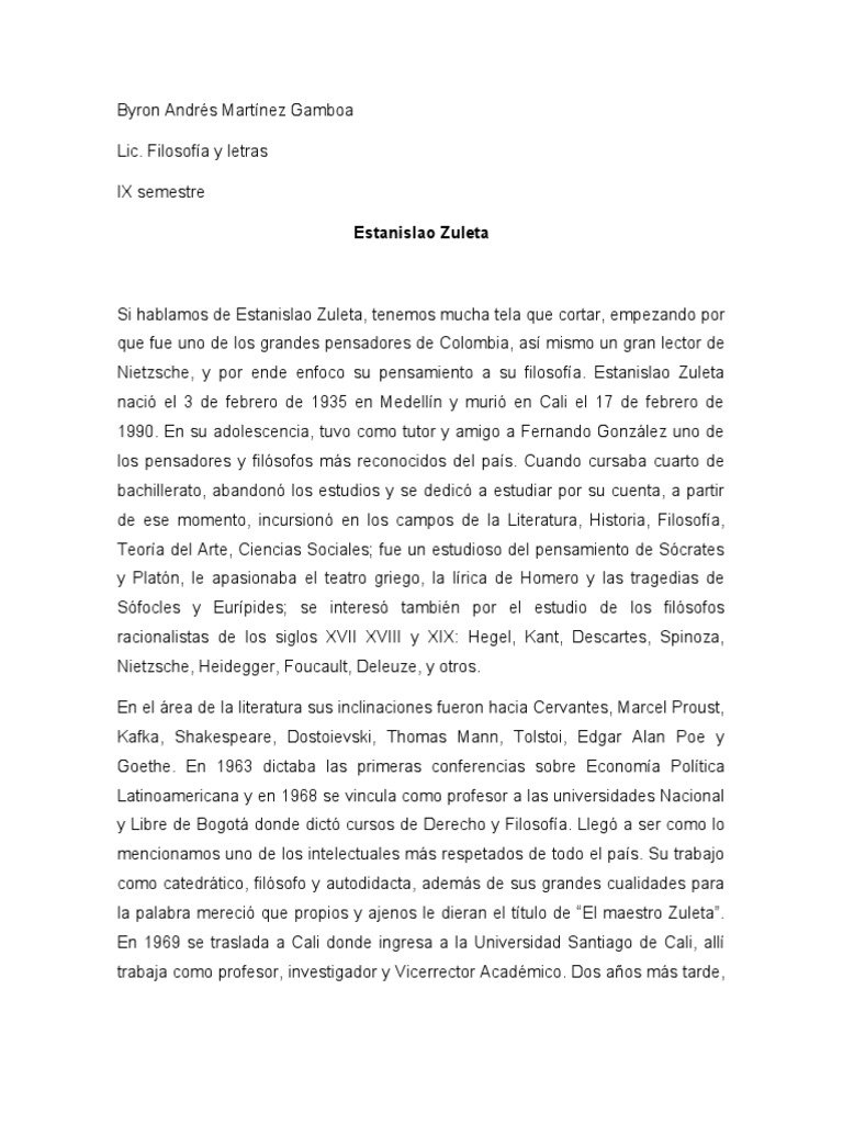 Estanislao Zuleta | PDF
