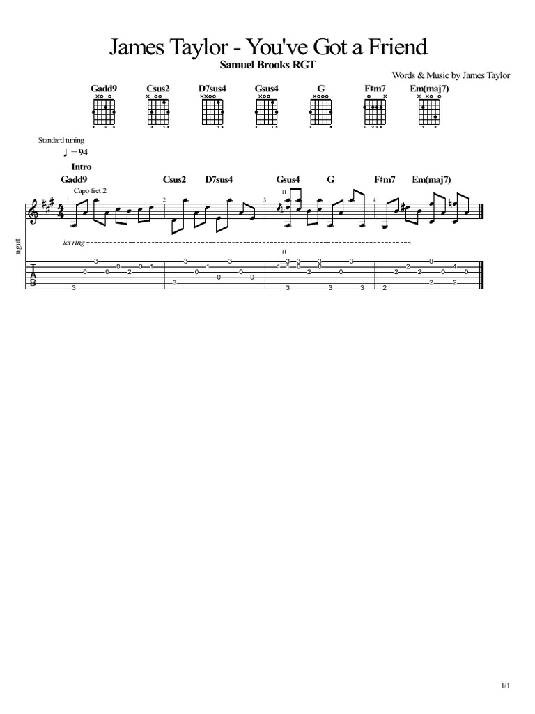 James Taylor Youve Got A Friend Pdf
