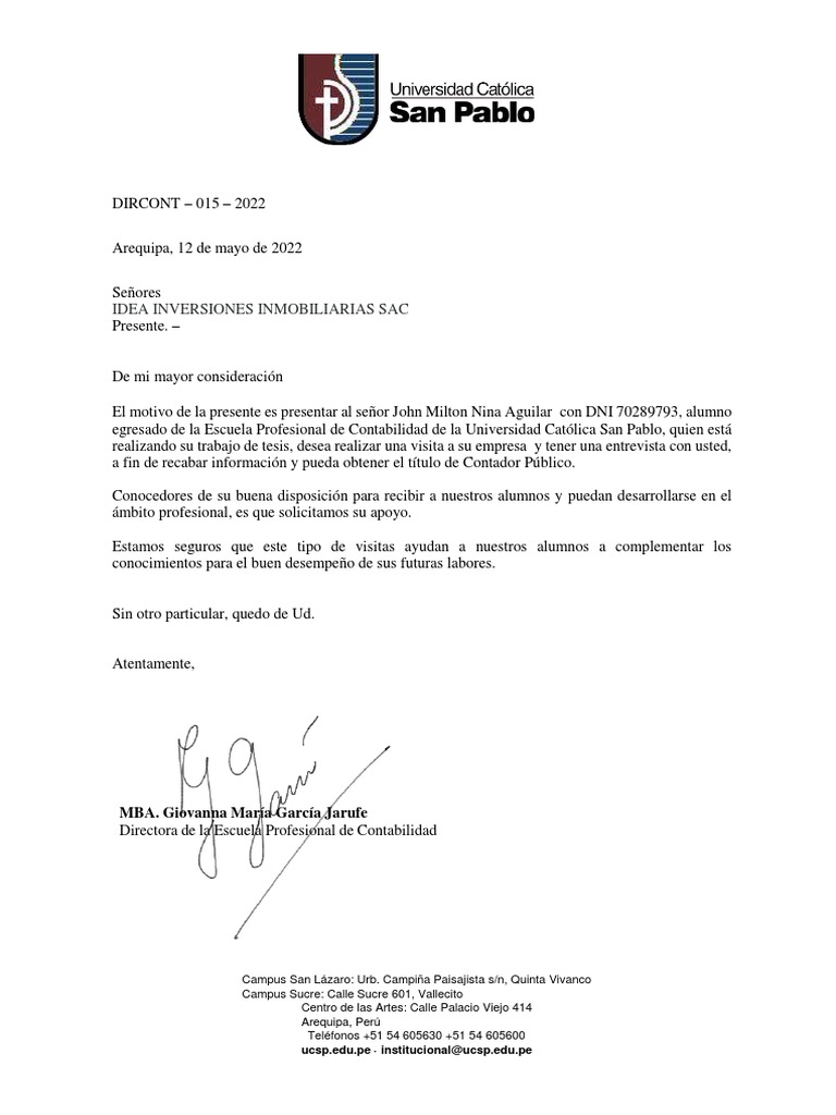 DIRCONT 015 - 2022 - John Milton Nina Aguilar - IDEA INVERSIONES ... DIRCONT 015 - 2022 - John Milton Nina Aguilar - IDEA INVERSIONES ...