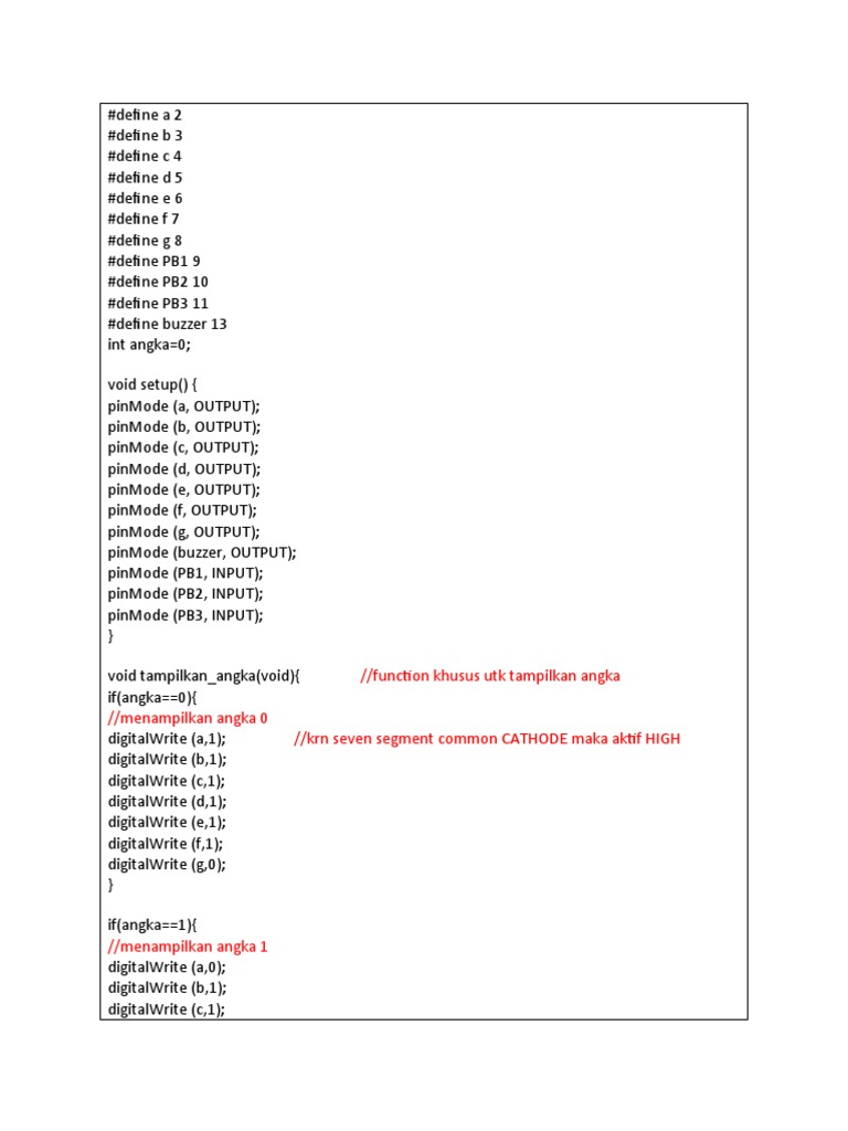 Arduino Seven Segment Counter Code | PDF | Computer Engineering | Electronic Circuits