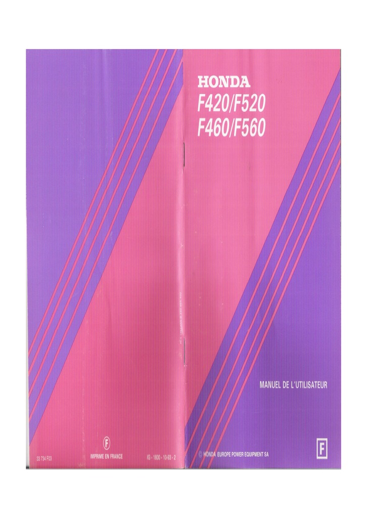 Motoculteur Honda-F420-F520-F460-F560 | PDF