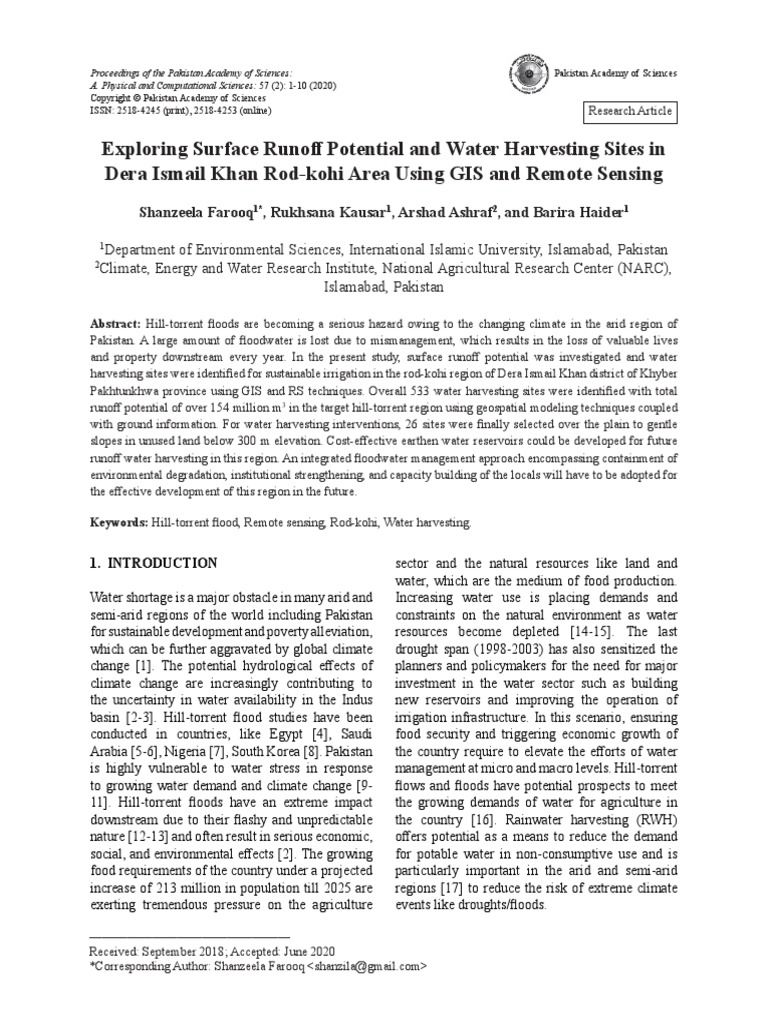 GIS Based Sessing Rain Water 2023 | PDF | Flood | Water Scarcity