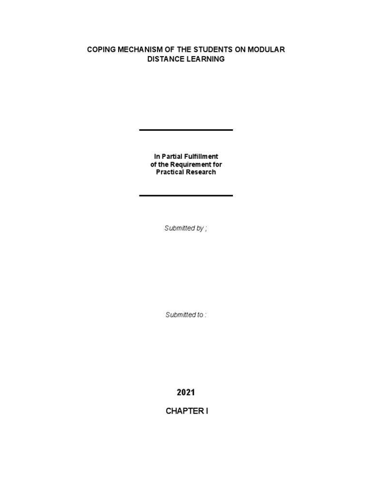 Coping with Modular Distance Learning | PDF | Distance Education | Learning Coping with Modular Distance Learning | PDF | Distance Education | Learning