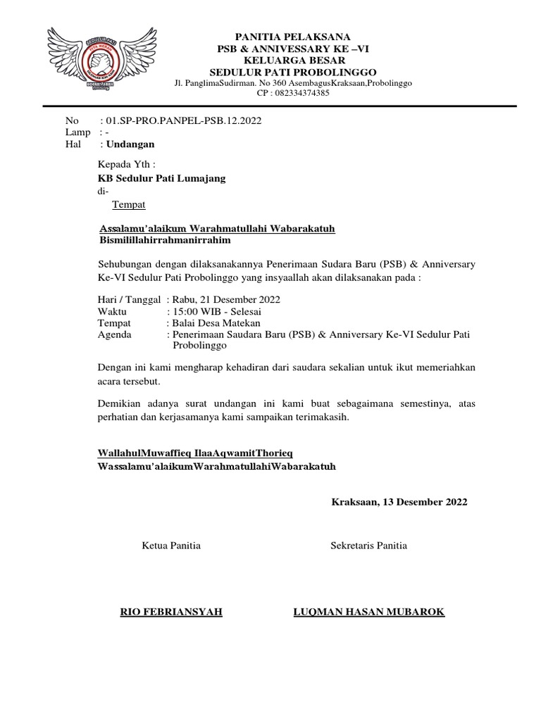 Contoh Undangan | PDF