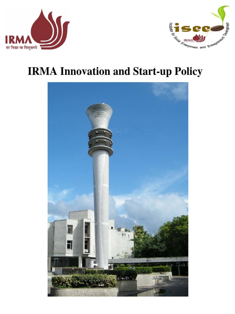 IRMA Innovation and Start-Up Policy | PDF | Entrepreneurship | Startup Company