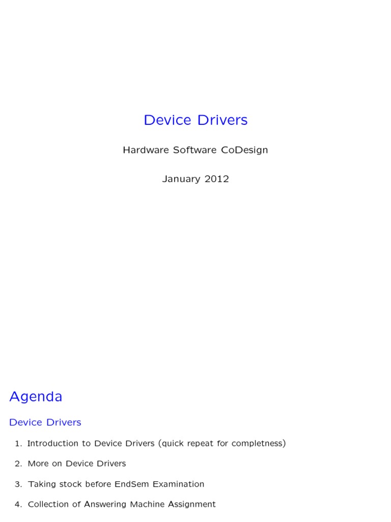 Device Driver Development Guide | PDF | Kernel (Operating System) | Device Driver