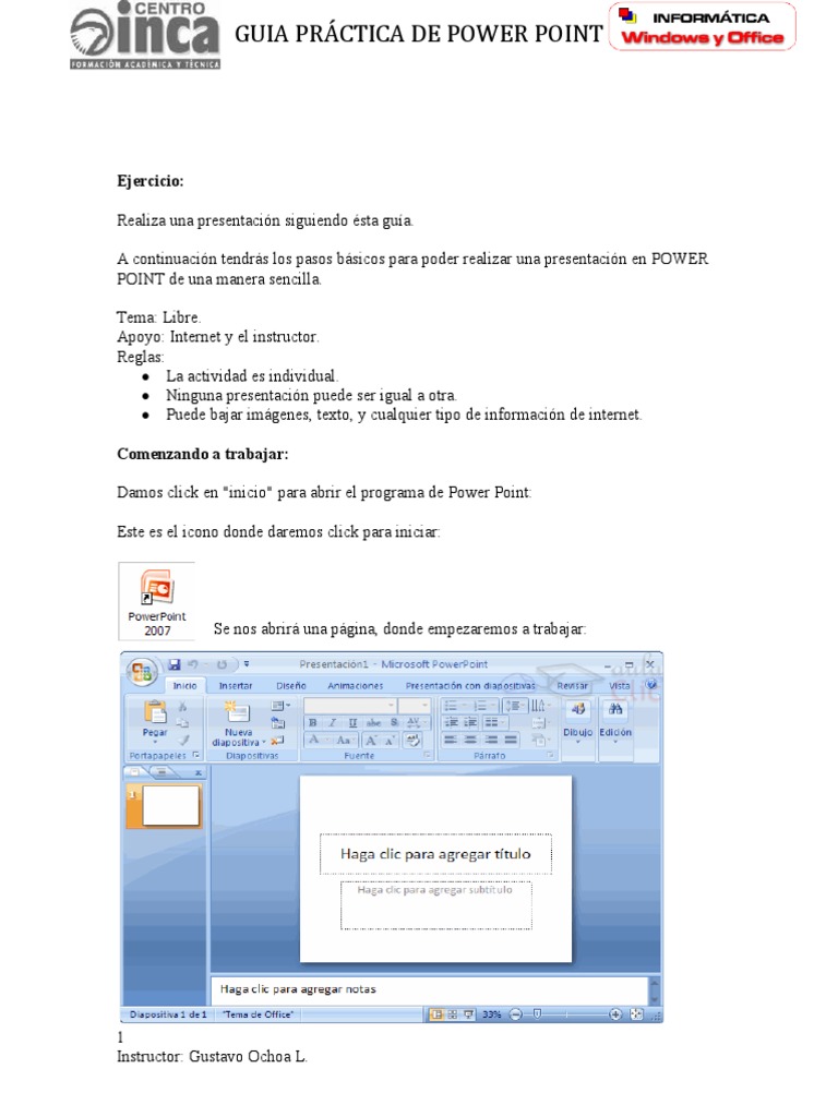 Guia Practica de Power Point | PDF | Microsoft PowerPoint | Ventana ...