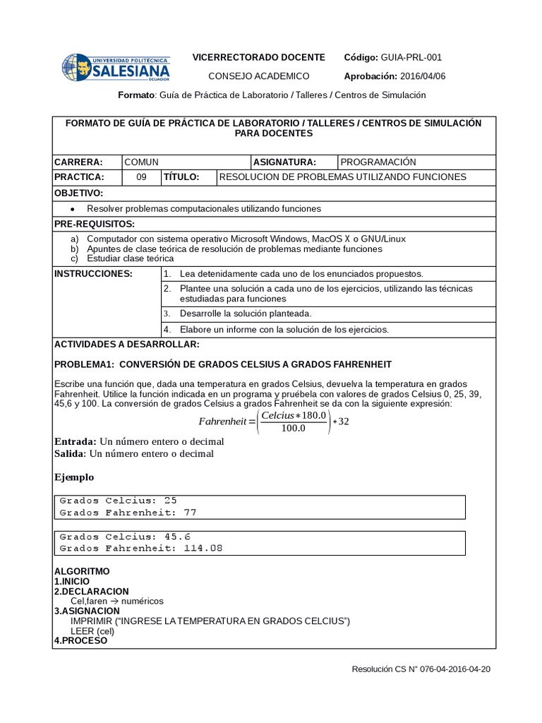 Funciones en Python | PDF | Funciones trigonométricas | Celsius