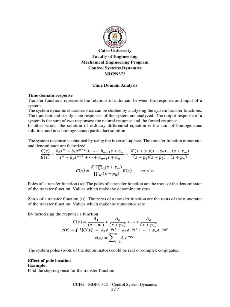 Lecture 4 | PDF | Damping | Applied Mathematics