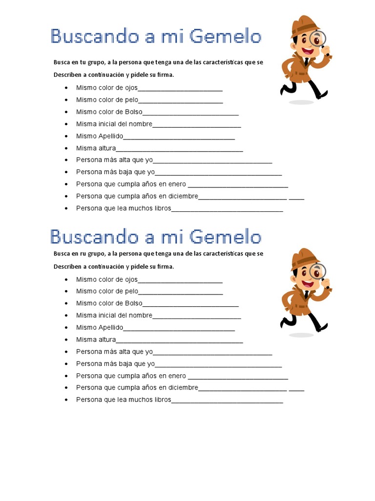 Buscando A Mi Gemelo | PDF