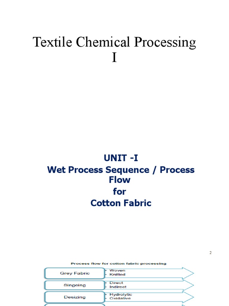 Wet Process Handling for Cotton Fabrics | PDF | Bleach | Sodium Hydroxide