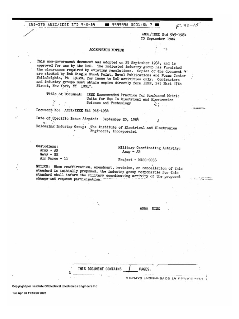 ANSI-IEEE 945-1984 - Preffered Metric Units For Use in Electrical and ...