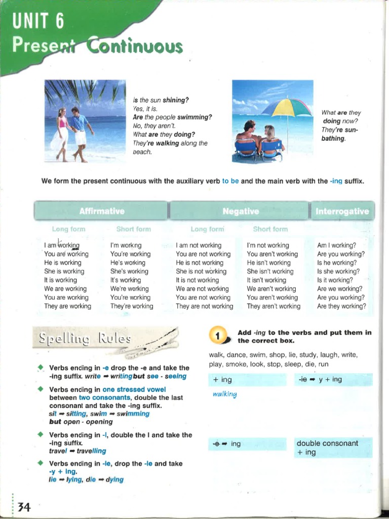 Presente Simple y Presente Continuo 7º Años Ipet 50 | PDF